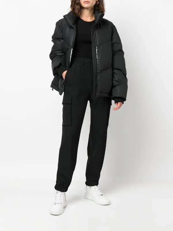 PLEIN SPORT Logo-print Puffer Jacket - Black