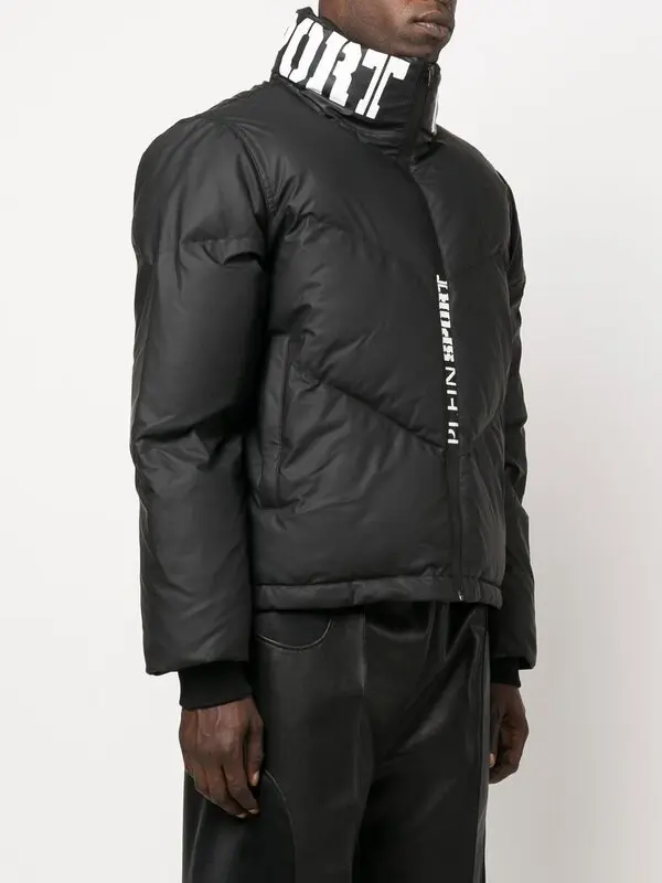 PLEIN SPORT Logo-print Puffer Jacket - Black