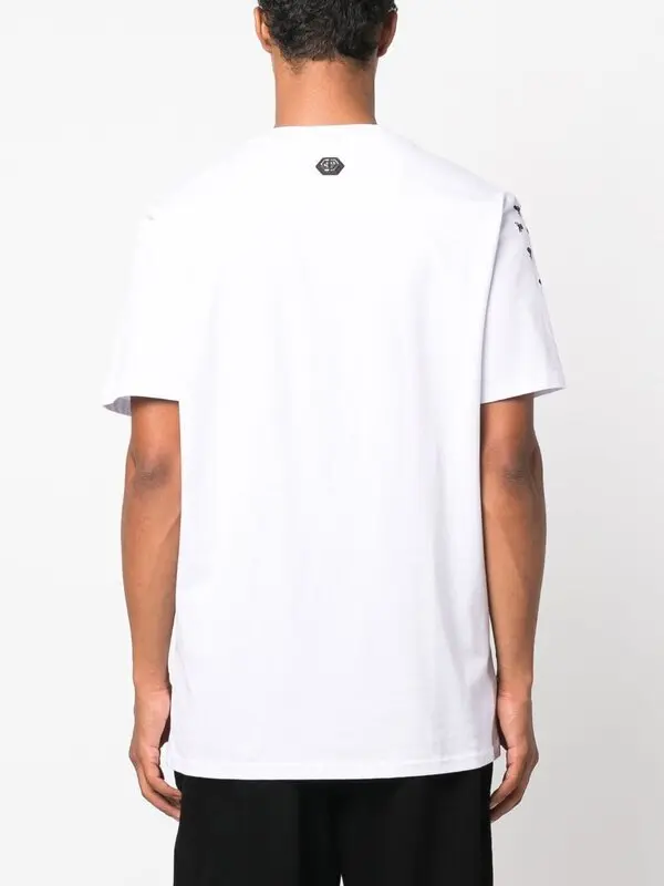 Philipp Plein Skull Bones Logo-print T-shirt - White