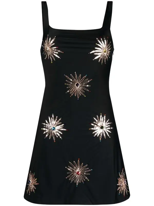OCEANUS Callie Crystal-embellished Minidress
