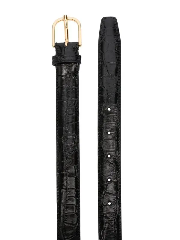 TOTEME Crocodile-effect Leather Belt