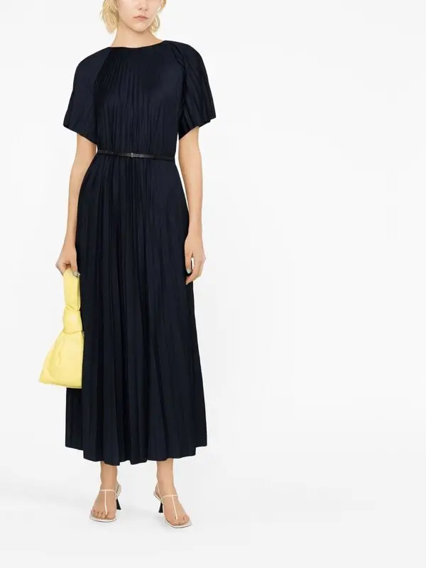Fabiana Filippi Pleated Belted Midi Dress