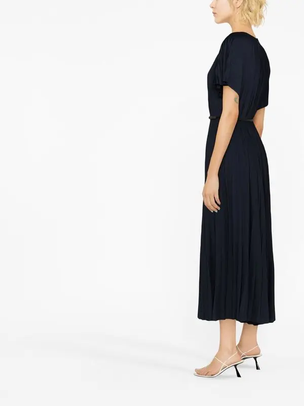 Fabiana Filippi Pleated Belted Midi Dress
