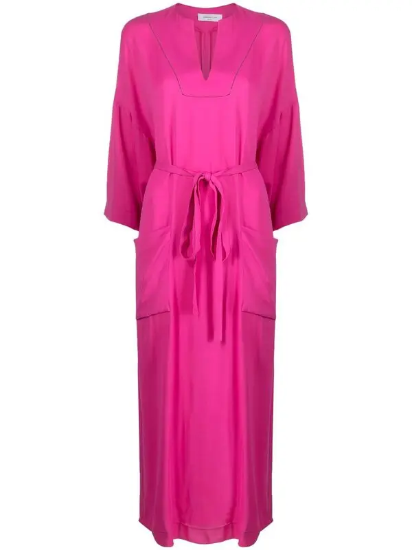 Fabiana Filippi Bell Sleeve V-neck Dress - Pink