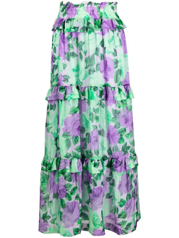 P.a.r.o.s.h High-waisted Graphic-print Skirt
