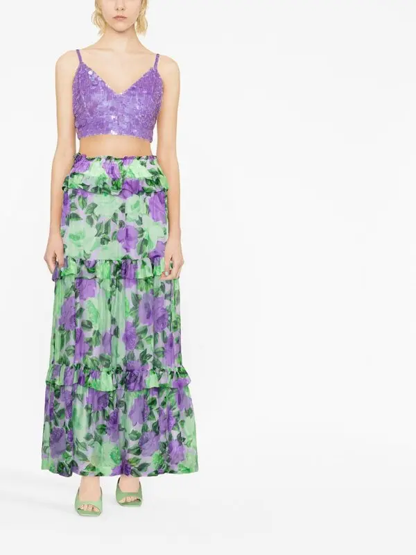 P.a.r.o.s.h High-waisted Graphic-print Skirt