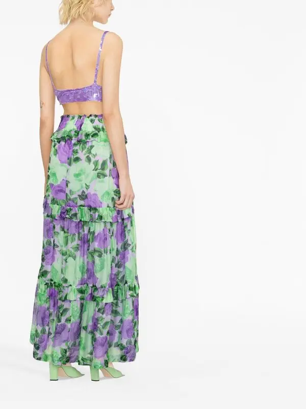 P.a.r.o.s.h High-waisted Graphic-print Skirt