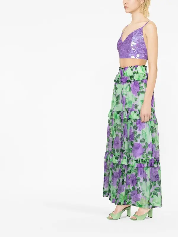 P.a.r.o.s.h High-waisted Graphic-print Skirt