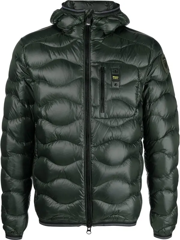 BLAUER. Feather-down Quilted Jacket - Green
