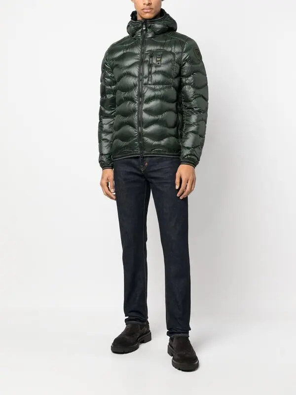 BLAUER. Feather-down Quilted Jacket - Green