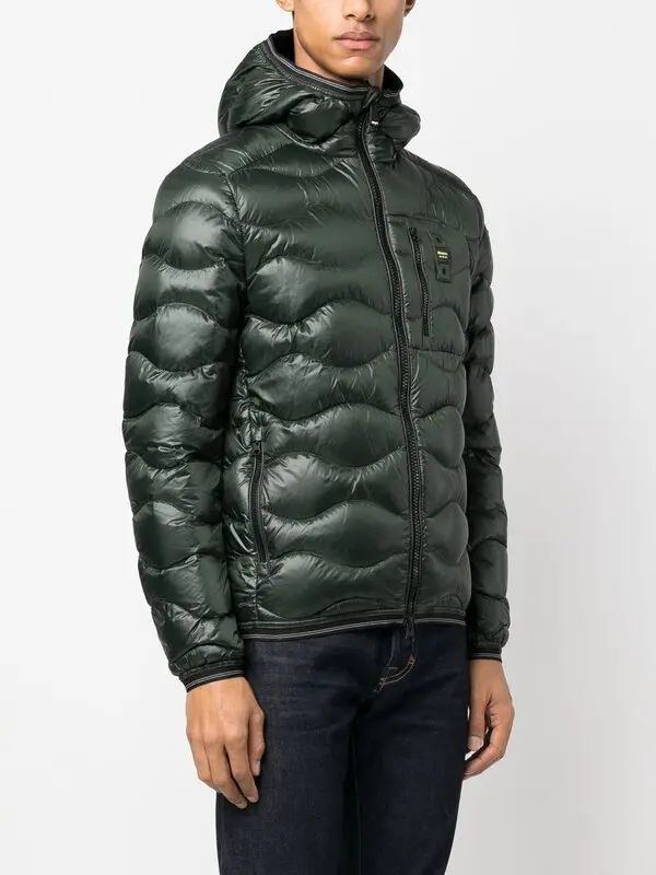 BLAUER. Feather-down Quilted Jacket - Green