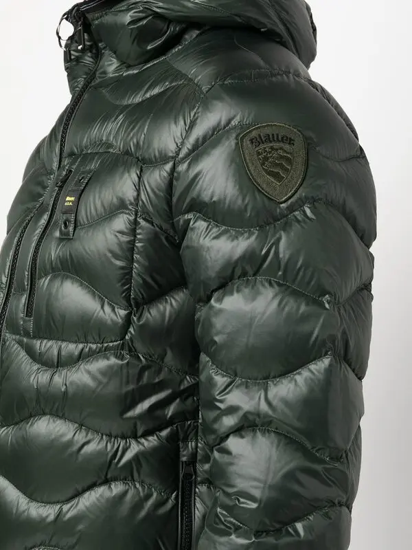 BLAUER. Feather-down Quilted Jacket - Green