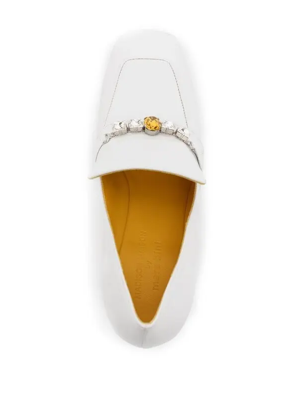 MADISON MAISON 55mm Crystal-embellished Loafers - White