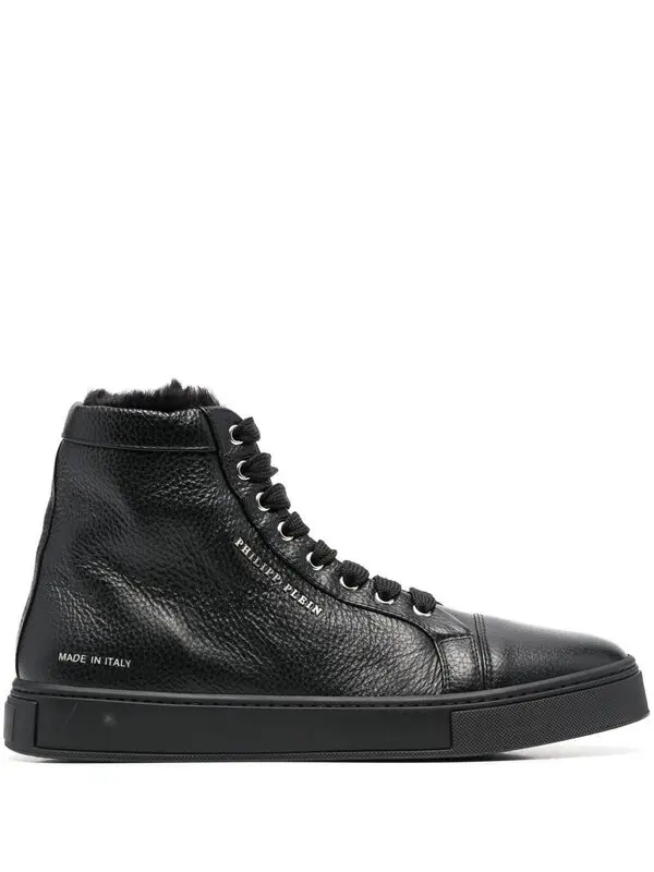 Philipp Plein Shearling Lined High-top Sneakers