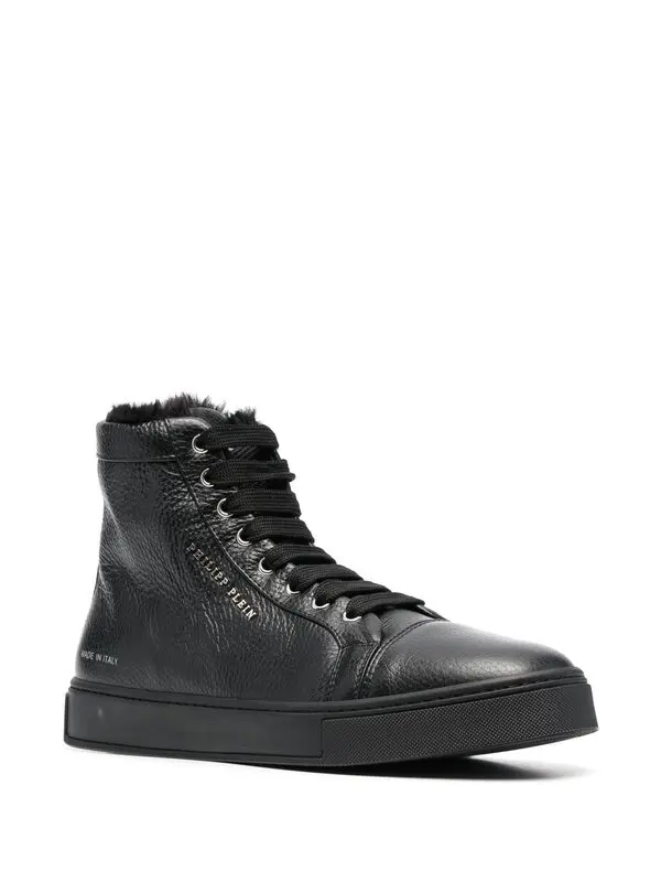 Philipp Plein Shearling Lined High-top Sneakers