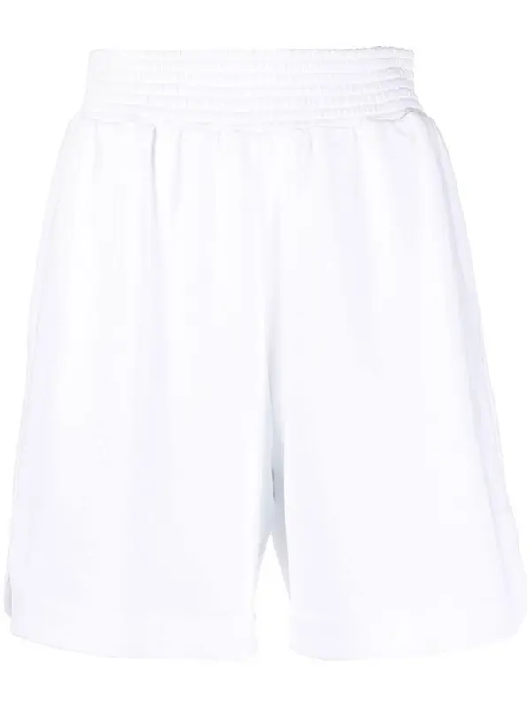 Fabiana Filippi Smocked-waist Knee-length Shorts - White