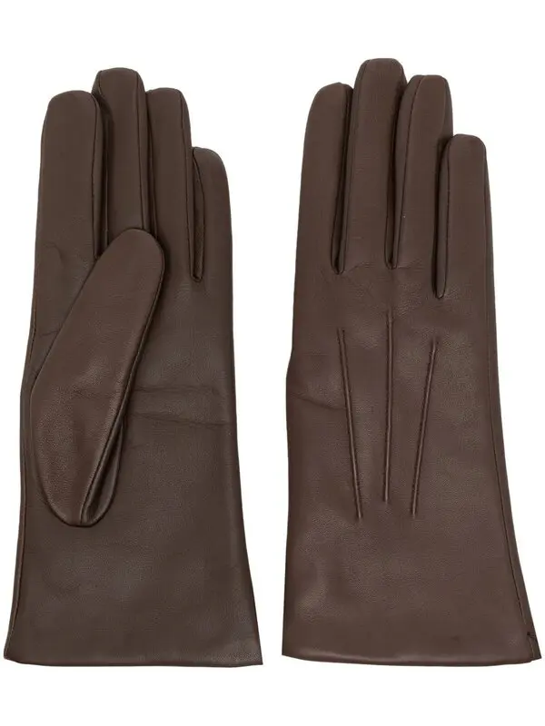 DENTS Maisie Leather Touch-screen Gloves - Brown