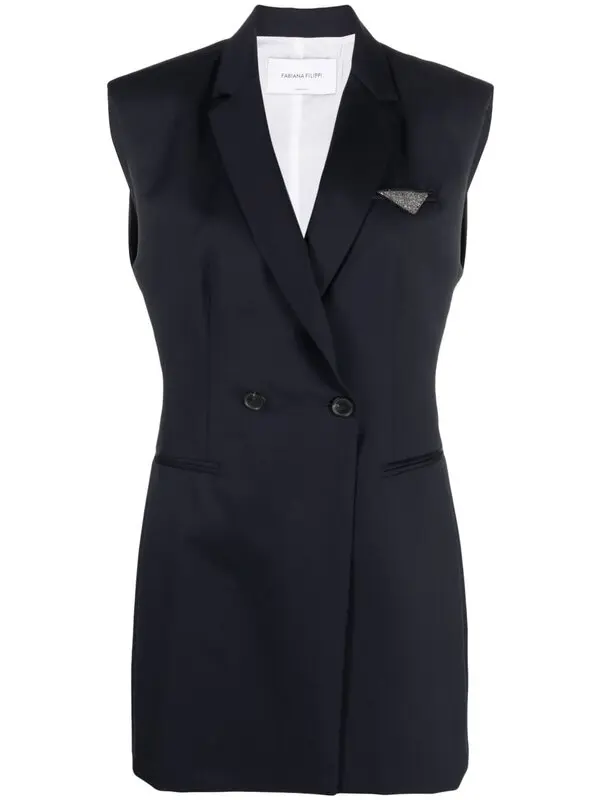 Fabiana Filippi Sleeveless Merino Wool Blazer