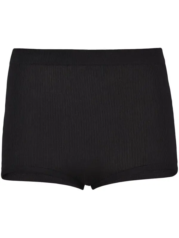 Prada Ribbed-knit Silk-blend Shorts