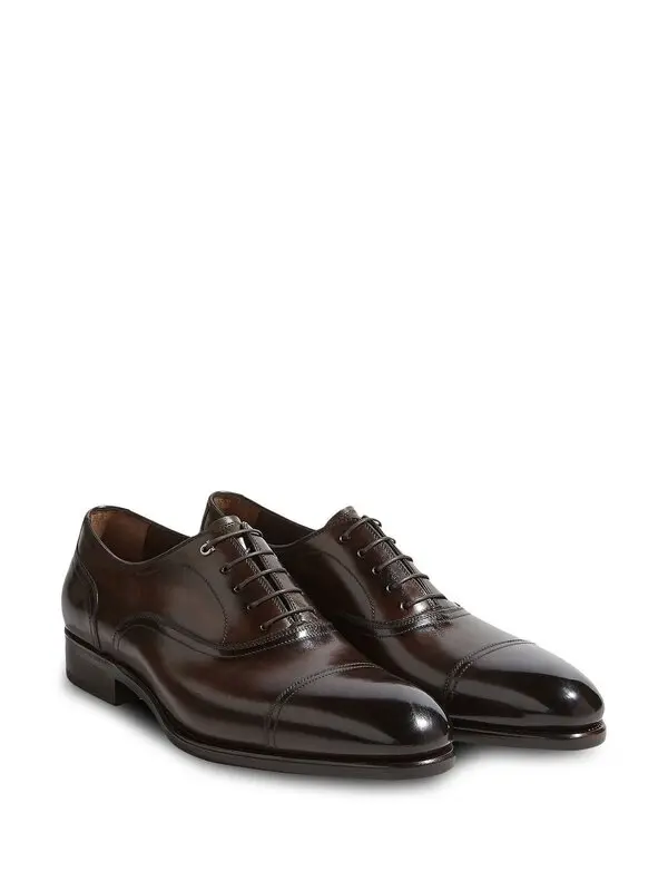 FERRAGAMO Gancini Leather Oxford Shoes