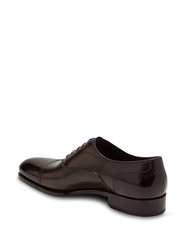 FERRAGAMO Gancini Leather Oxford Shoes