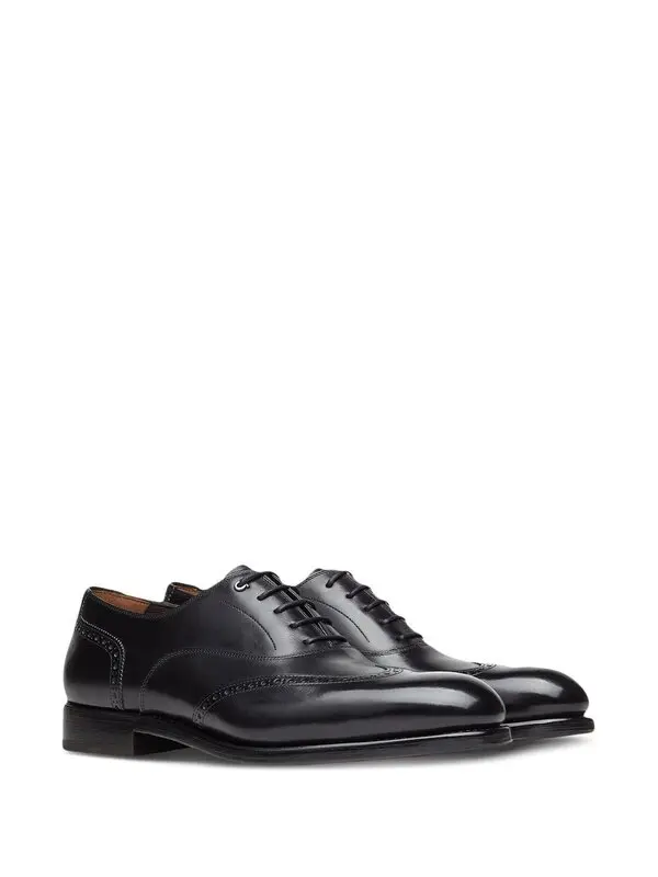 FERRAGAMO Gancini Leather Oxford Shoes
