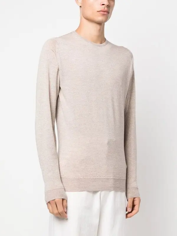 John Smedley Round-neck Knit Jumper - Neutrals