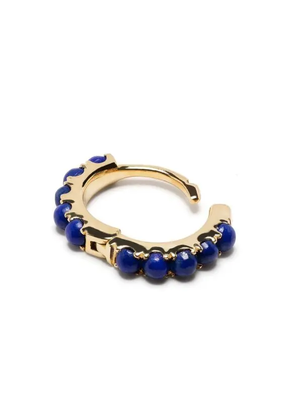 WE BY WHITEBIRD 18k Yellow Ismène Lapis Lazuli Hoop Earring