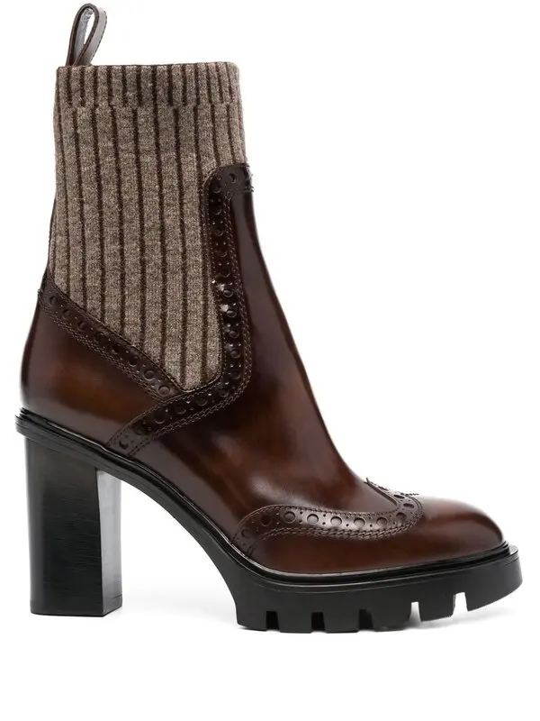 Santoni Mid-heel Sock Boots
