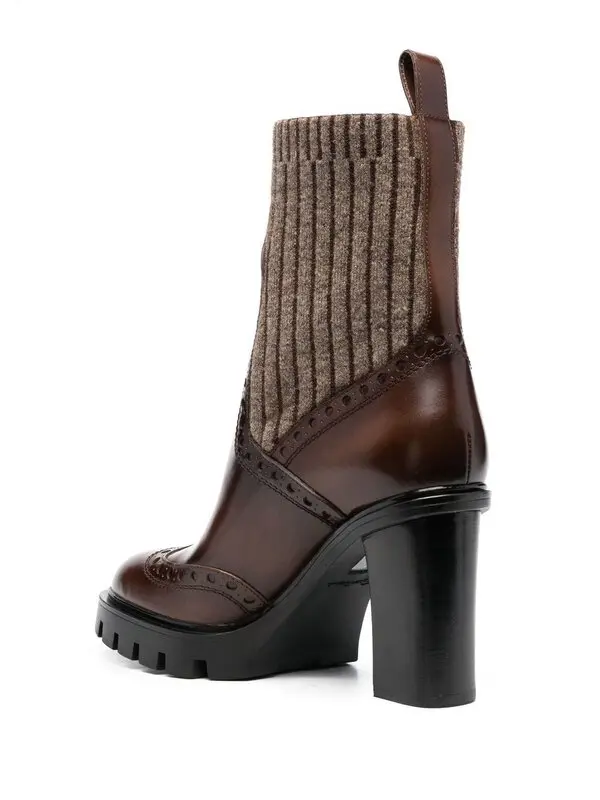 Santoni Mid-heel Sock Boots