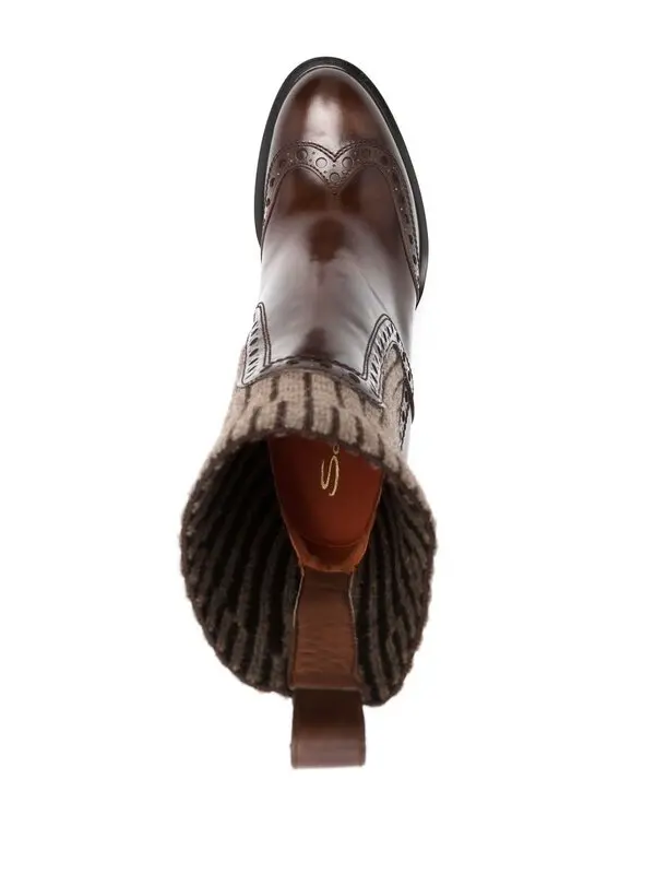 Santoni Mid-heel Sock Boots