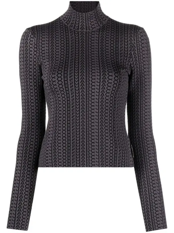 Marc Jacobs Monogram Compact-knit Mock-neck Jumper