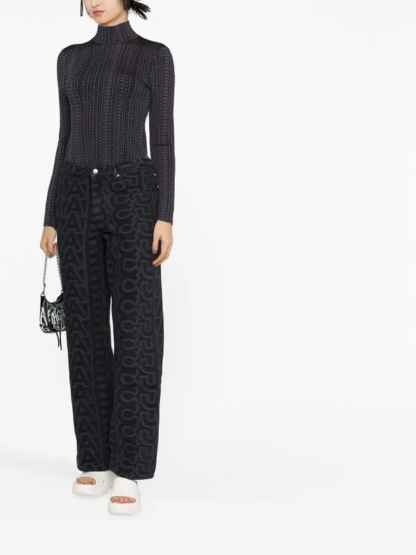 Marc Jacobs Monogram Compact-knit Mock-neck Jumper