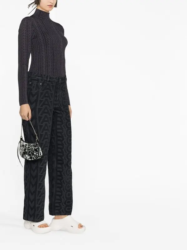 Marc Jacobs Monogram Compact-knit Mock-neck Jumper