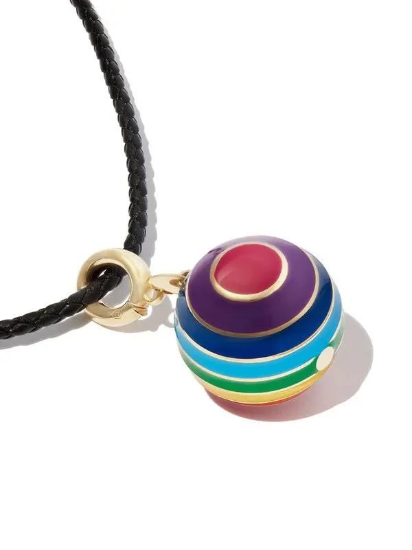 Lauren Rubinski 14kt Yellow Rainbow Charm Necklace