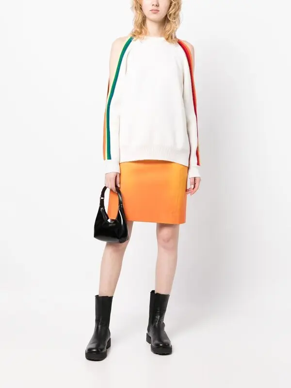 Monse Striped Cold-shoulder Jumper