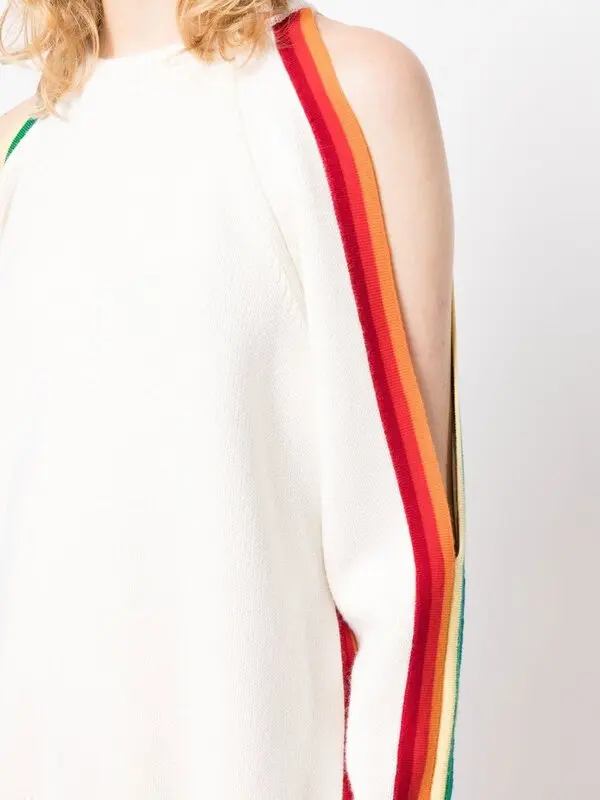 Monse Striped Cold-shoulder Jumper