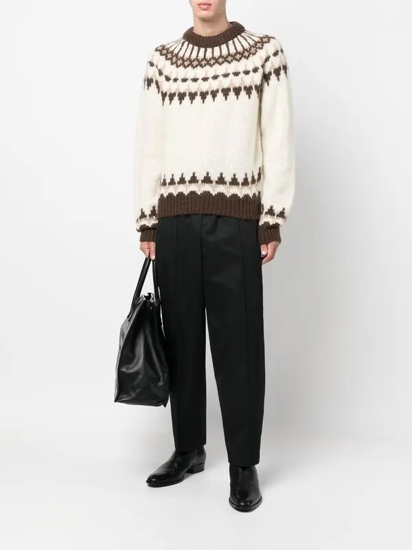 Saint Laurent Fair Isle Knitted Sweater