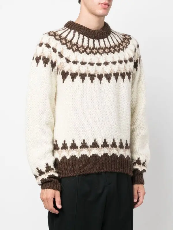 Saint Laurent Fair Isle Knitted Sweater