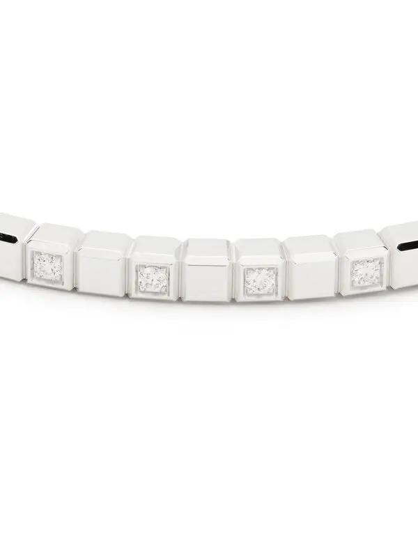 Chopard 18kt White Gold Ice Cube Diamond Bangle