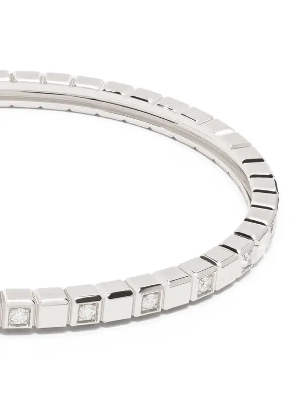Chopard 18kt White Gold Ice Cube Diamond Bangle