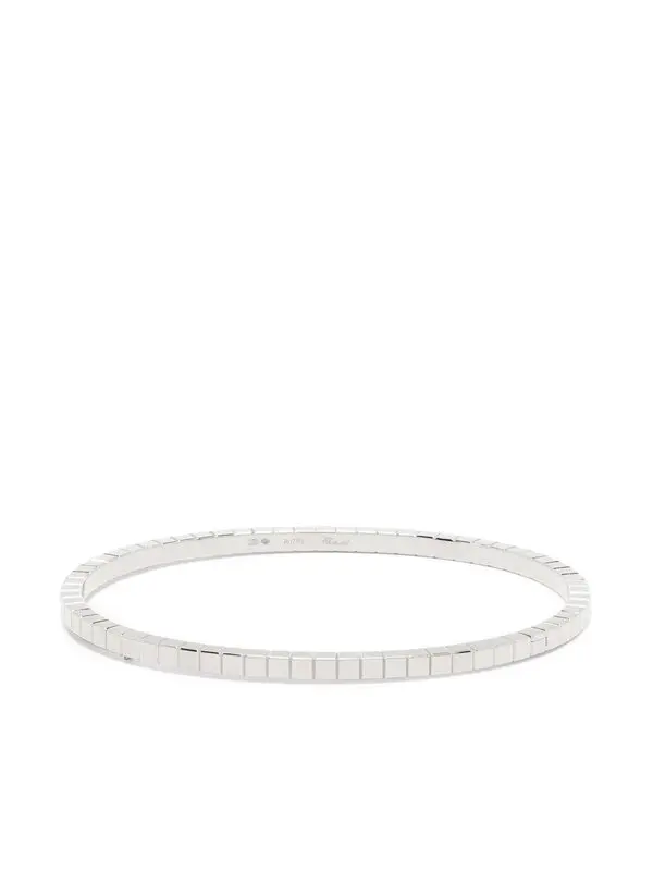 Chopard 18kt White Gold Ice Cube Bangle - Silver