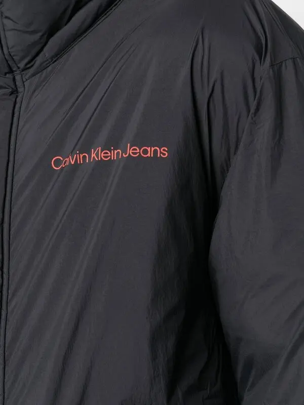 Calvin Klein Logo Print Hooded Parka
