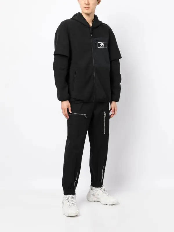 Anrealage Logo Patch Zip-up Hoodie