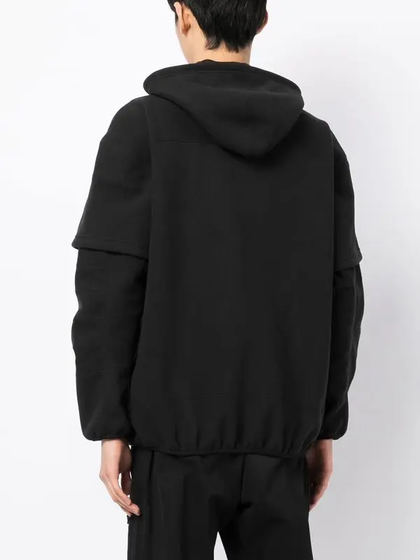 Anrealage Logo Patch Zip-up Hoodie