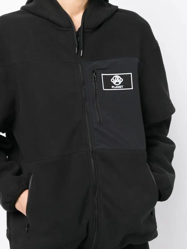 Anrealage Logo Patch Zip-up Hoodie