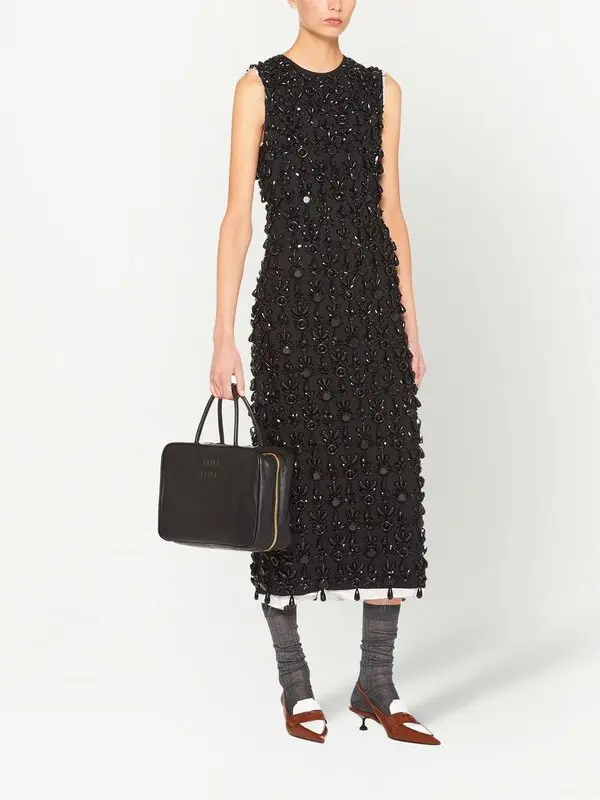 Miu Miu Debossed Logo Tote Bag