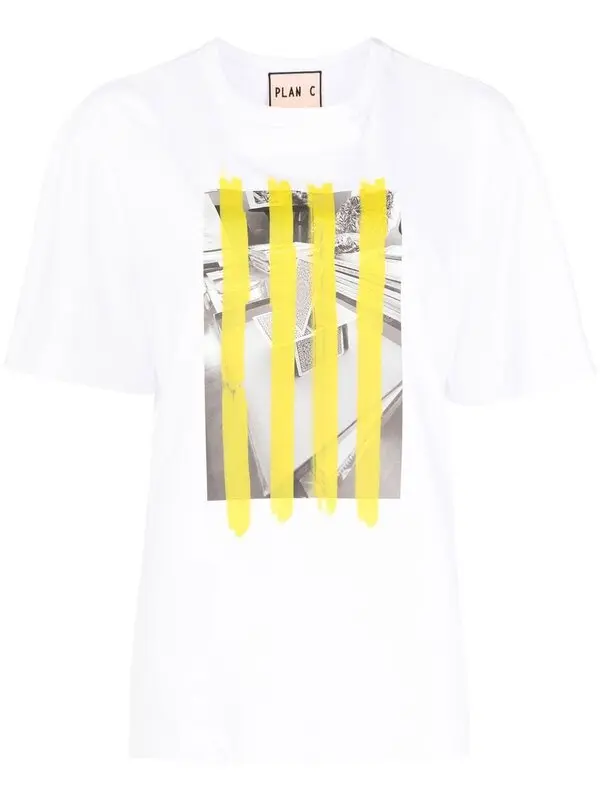 Plan C Graphic Print Cotton T-shirt