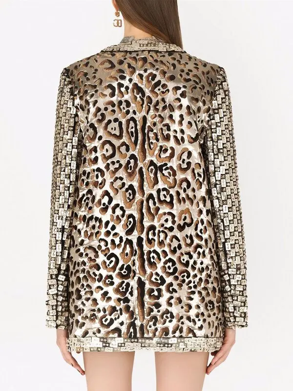 Dolce & Gabbana Embellished Leopard-print Jacket