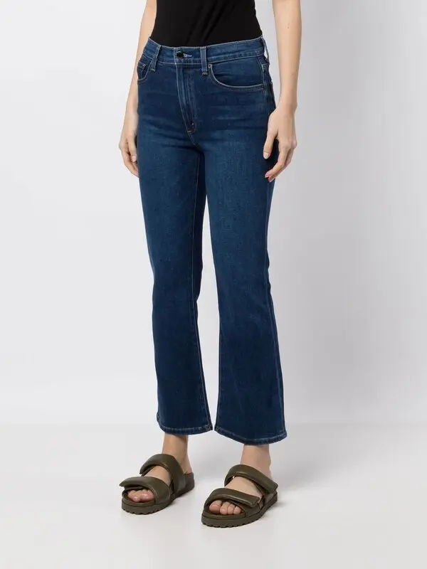 LE JEAN Flared Cropped-leg Trousers